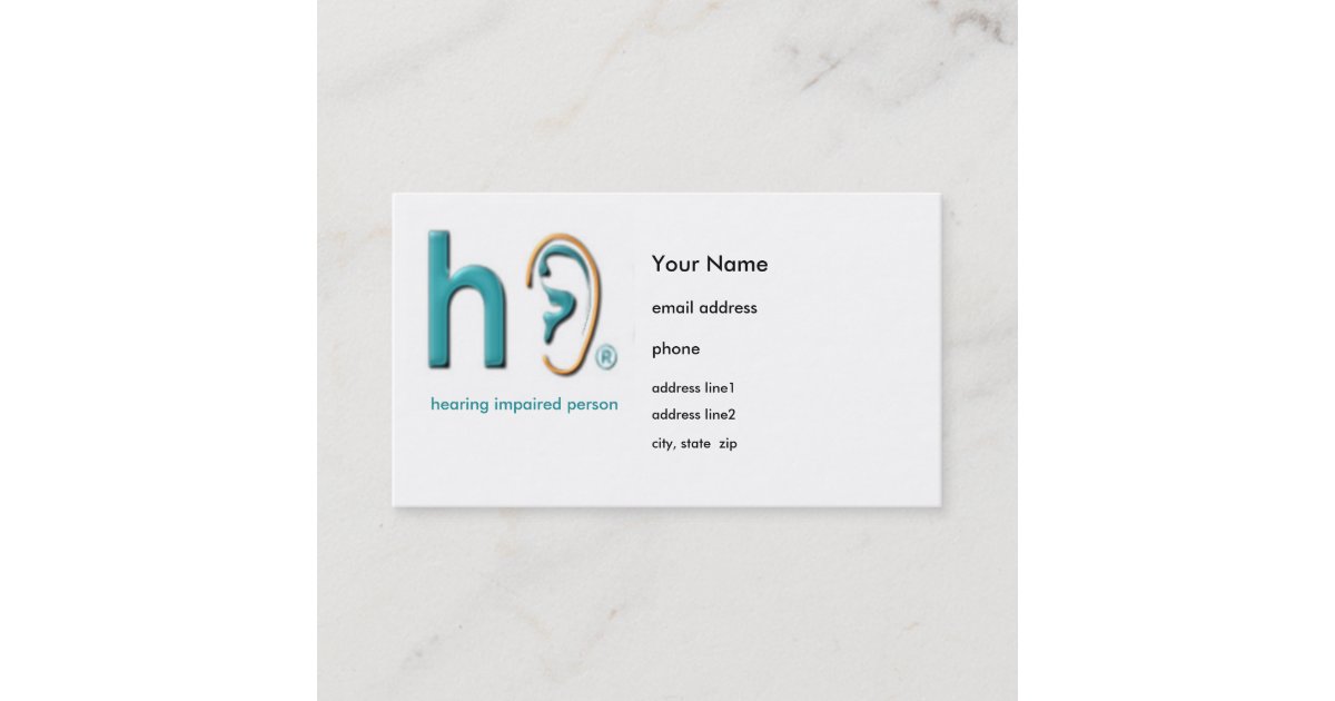 Hearing Impaired ID cards | Zazzle