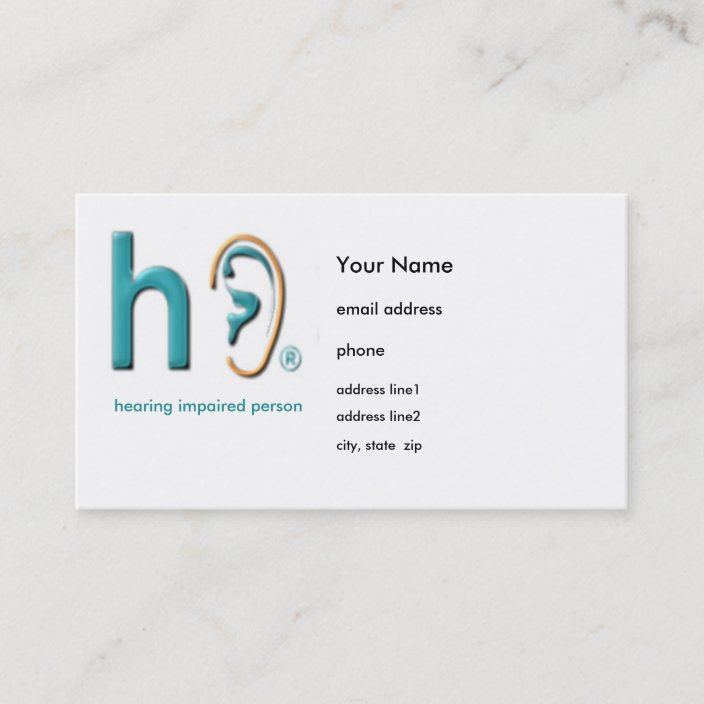 Hearing Impaired ID cards | Zazzle.com