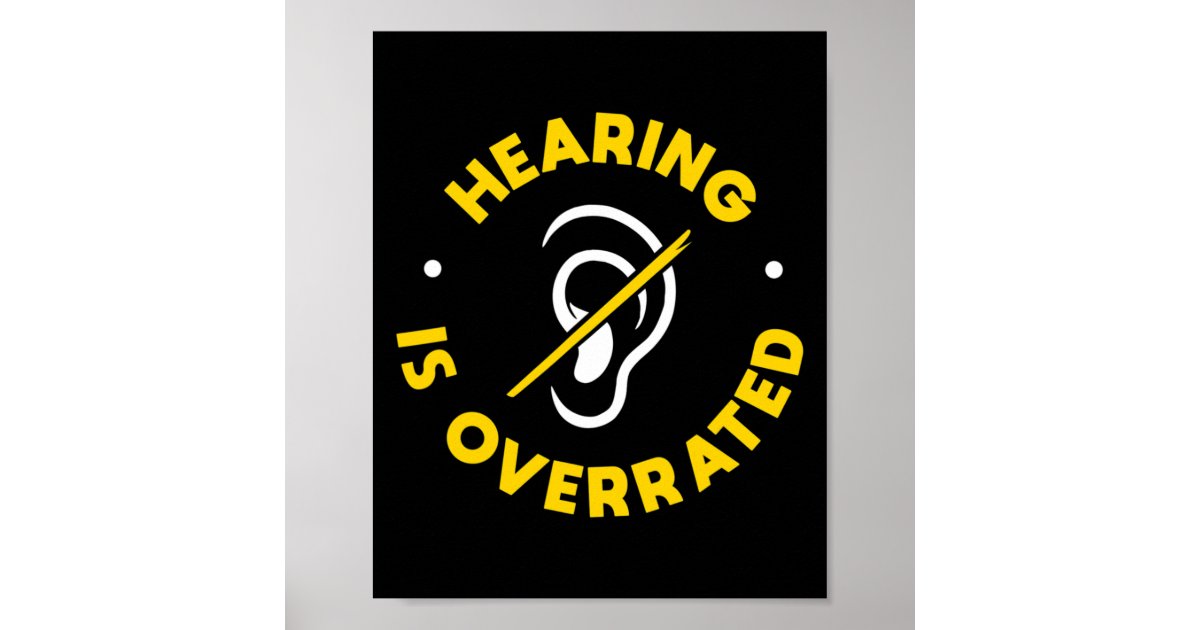 Hearing Loss Awareness ASL and Deaf Awareness Poster | Zazzle
