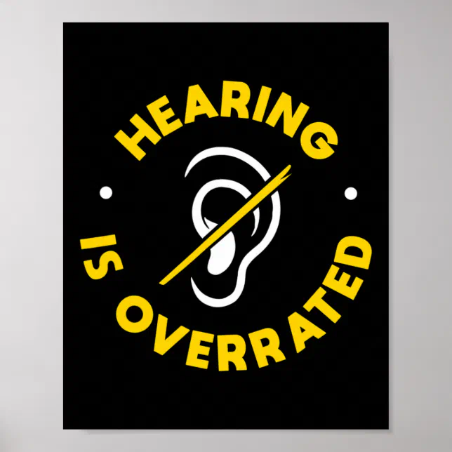 Hearing Loss Awareness ASL and Deaf Awareness Poster | Zazzle