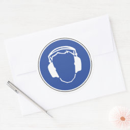 Hearing Protection Safety Sticker | Zazzle