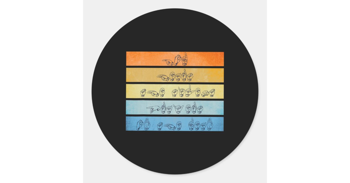 Hears Prayers Deaf Awareness Vintage Sign Language Classic Round ...