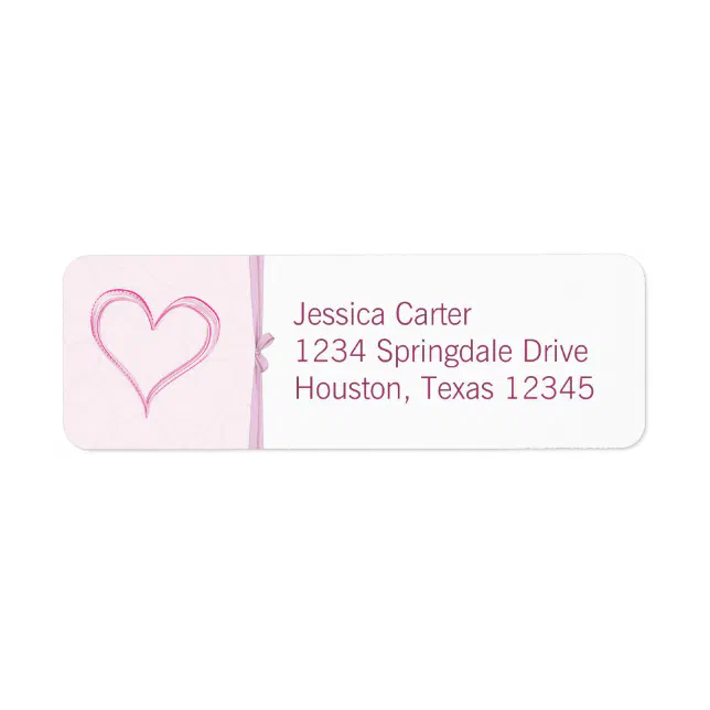 Heart Address Labels | Zazzle