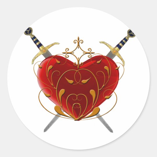 Heart And Daggers Stickers | Zazzle.com