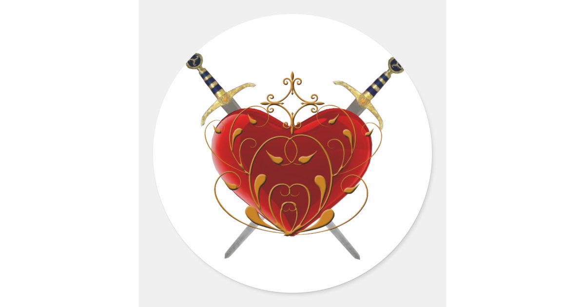 Heart And Daggers Stickers | Zazzle
