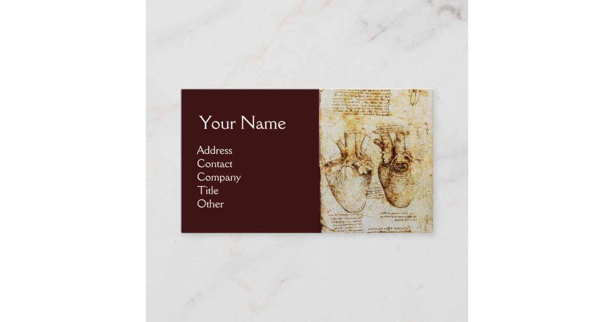 Heart And Its Blood Vessels ,Cardiologist Monogram Business Card | Zazzle
