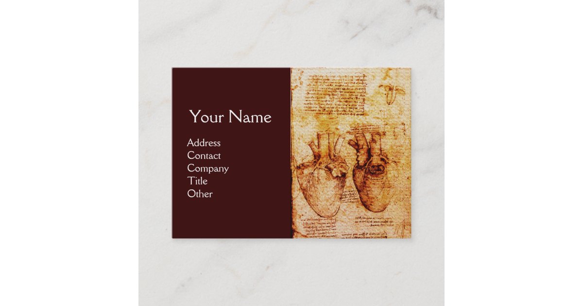 Heart And Its Blood Vessels ,Cardiologist Monogram Business Card | Zazzle
