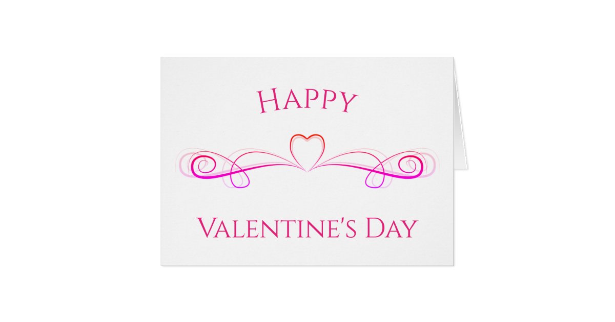 Heart Art Happy Valentine's Day Card | Zazzle
