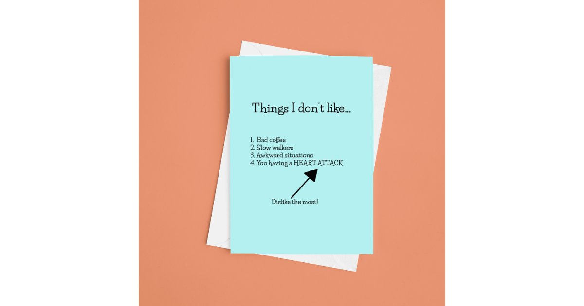 Heart Attack Get Well Card | Zazzle