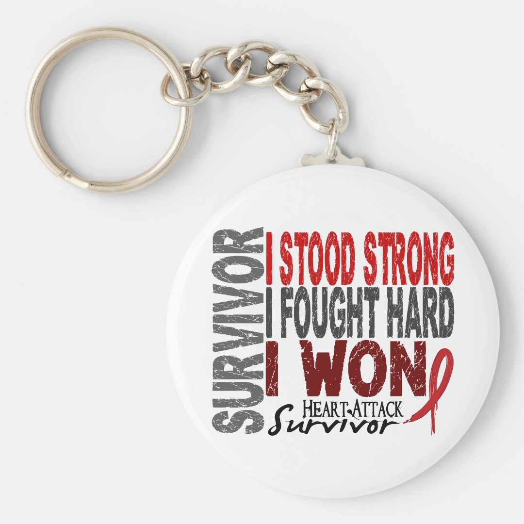 Heart Attack Survivor 4 Heart Disease Keychain | Zazzle