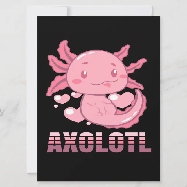 Heart Axolotl | Cute cartoon Axolotl | Zazzle