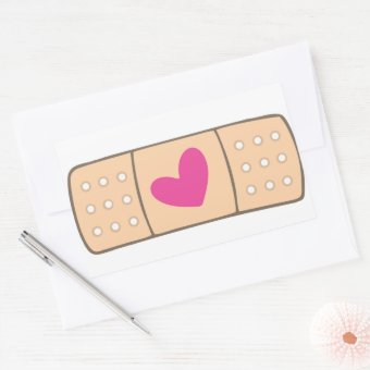 Heart Bandaid sticker | Zazzle