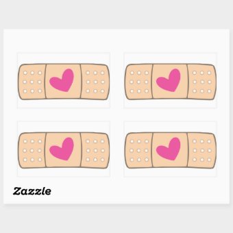 Heart Bandaid sticker | Zazzle
