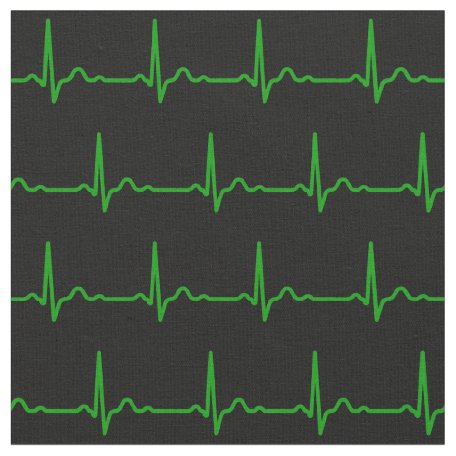 Heart Beat Rate Rhythm Medical Pattern Fabric | Zazzle