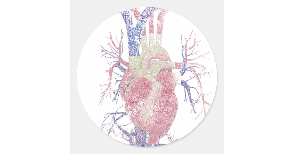 Heart (Biro) Classic Round Sticker | Zazzle