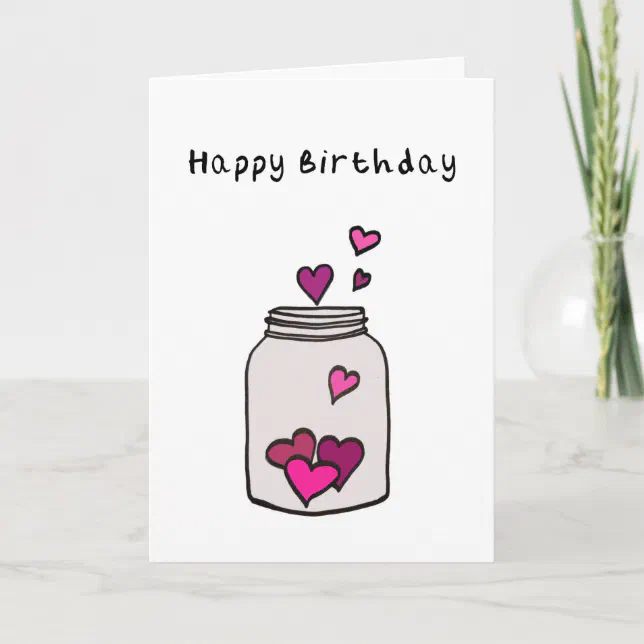 Heart Birthday Card | Zazzle