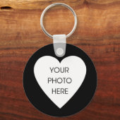 Heart Border Keychain Template - Black | Zazzle