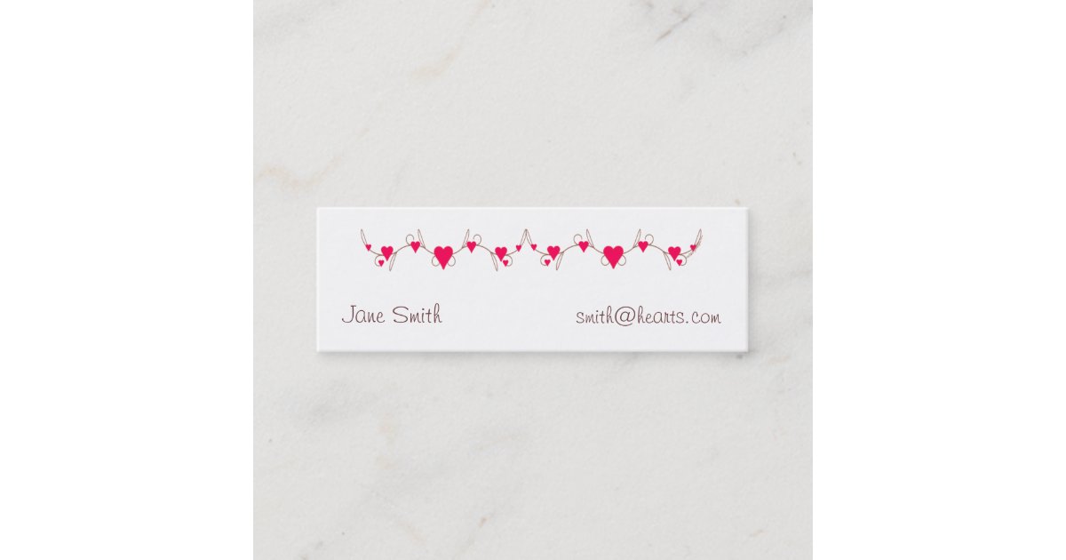 Heart Border Profile Card | Zazzle