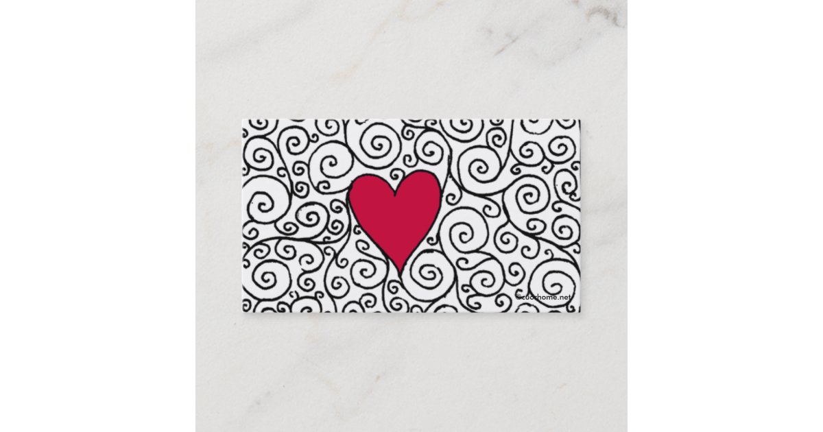 Heart Business Card | Zazzle