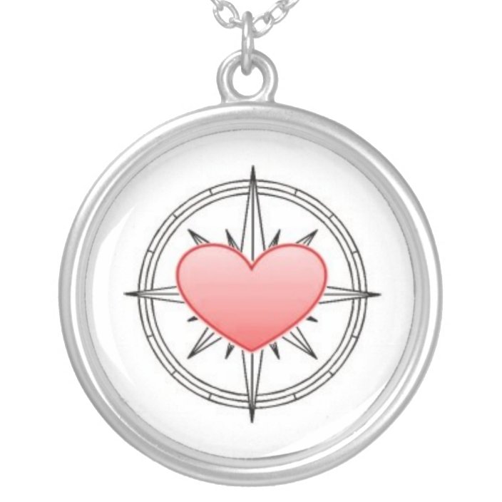 Heart Compass Pendant | Zazzle.com