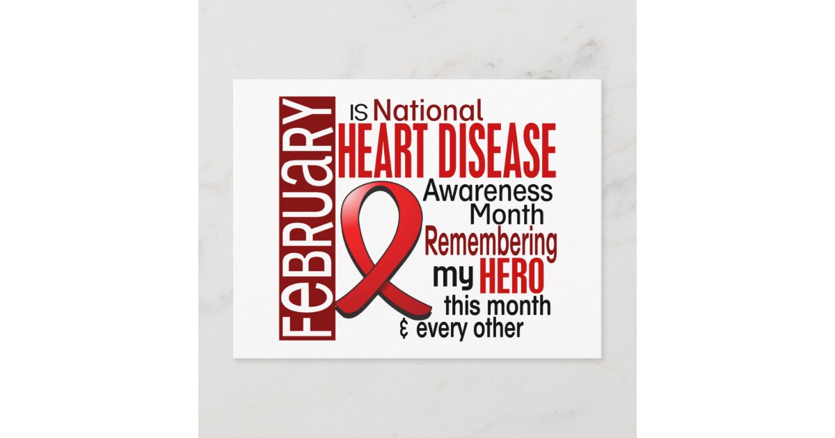 Heart Disease Awareness Month Ribbon I2.2 Postcard | Zazzle