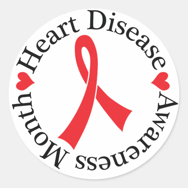 Heart Disease Awareness Month Support Stickers | Zazzle