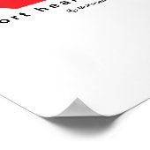 Heart Disease THINK Red Poster | Zazzle