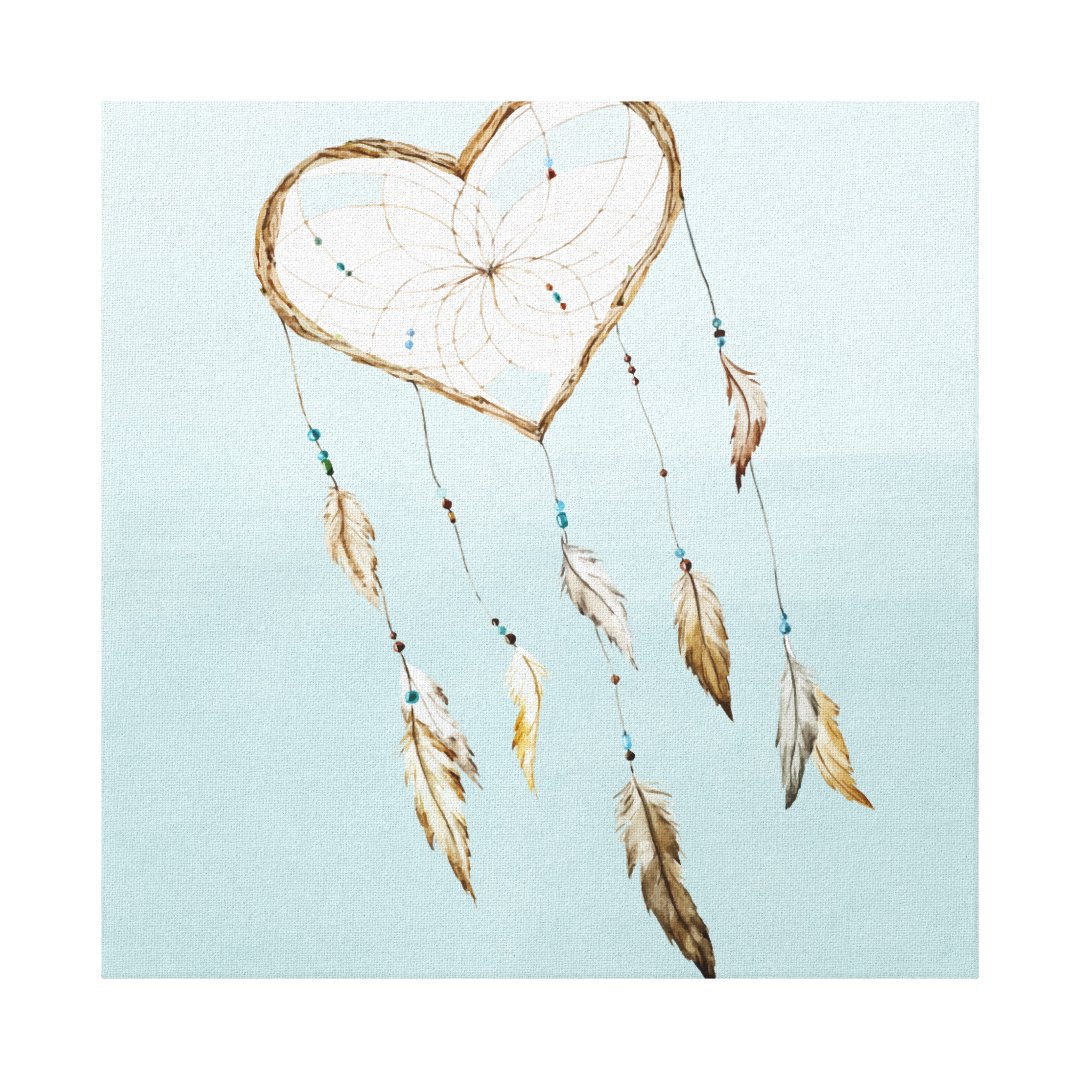 Heart Dream Catcher Canvas Print | Zazzle
