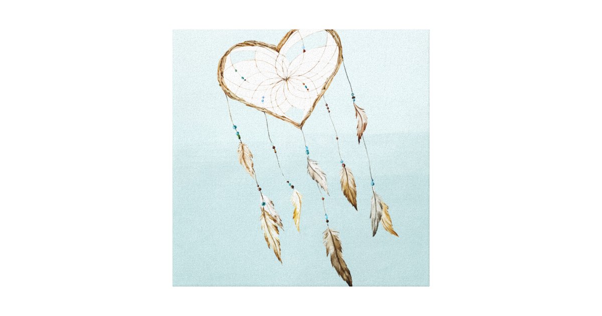Heart Dream Catcher Canvas Print | Zazzle
