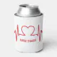 Heart EKG custom name & occupation Can Cooler | Zazzle