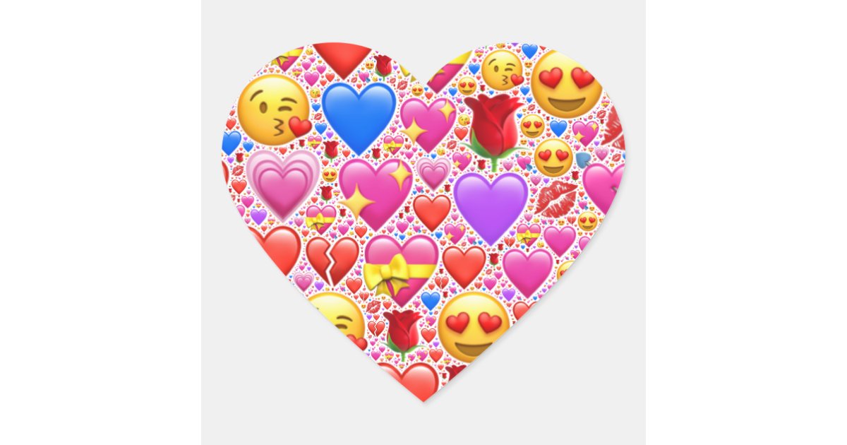 heart faces stickers | Zazzle