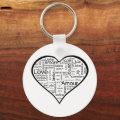 Heart full of Love in Different Languages Keychain | Zazzle