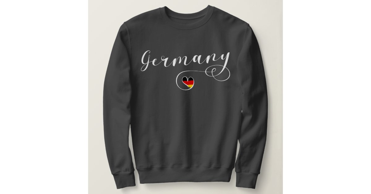 Heart Germany, German Flag Sweatshirt | Zazzle