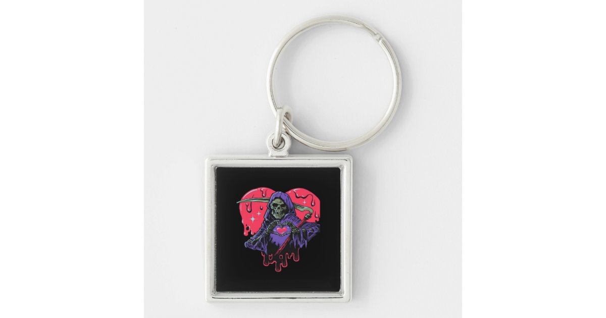 Heart Hands Reaper Classic Look Keychain | Zazzle