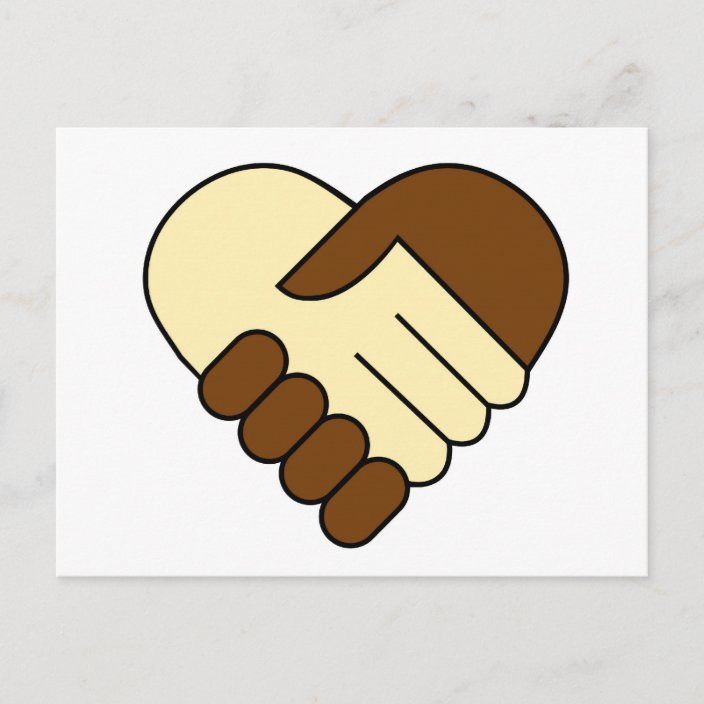 'Heart handshake' postcard | Zazzle.com