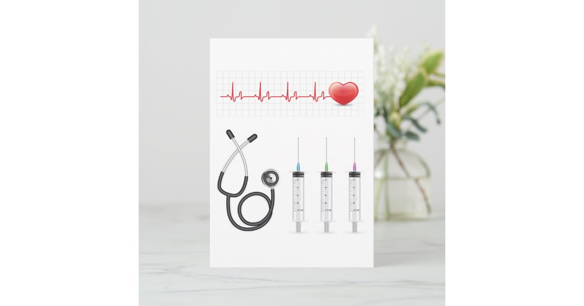 Heart Health Cardiac Medical Invitation | Zazzle