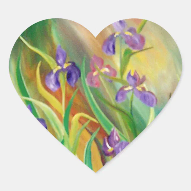 Heart Iris Sticker | Zazzle