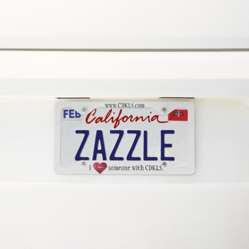 Heart License Plate Cdkl5 License Plate Frame | Zazzle