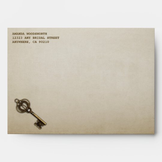 Heart Lock and Skeleton Key Wedding Envelopes | Zazzle.com