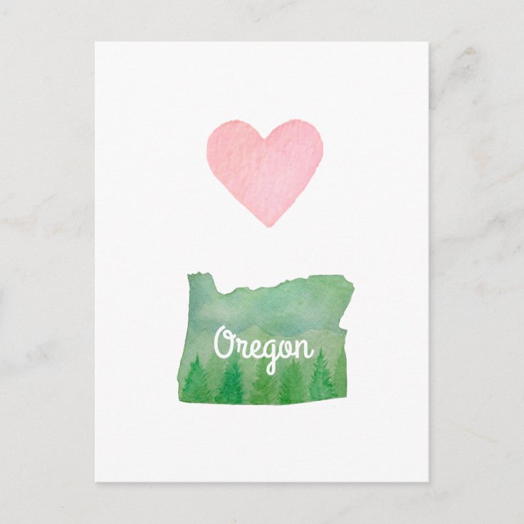 Heart (Love) Oregon State Green Valley Postcard | Zazzle