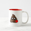 Heart Love Poop Emoji Two-Tone Coffee Mug | Zazzle