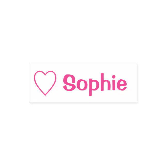Heart Love Sophie (Name) Self-inking Stamp | Zazzle