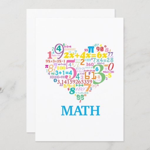 Heart Math Invitation | Zazzle