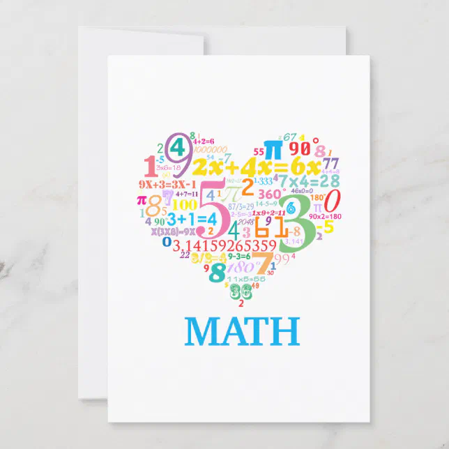 Heart Math Invitation | Zazzle