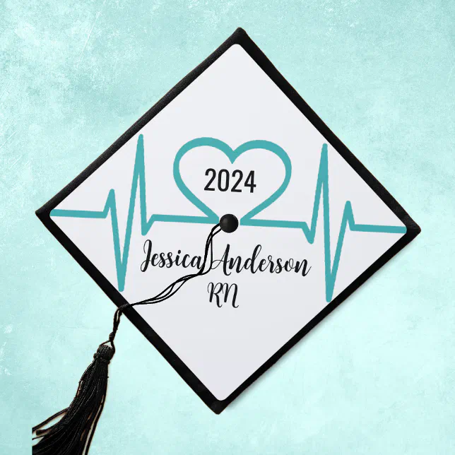 Heart Medical School Nursing Graduation Cap Topper | Zazzle
