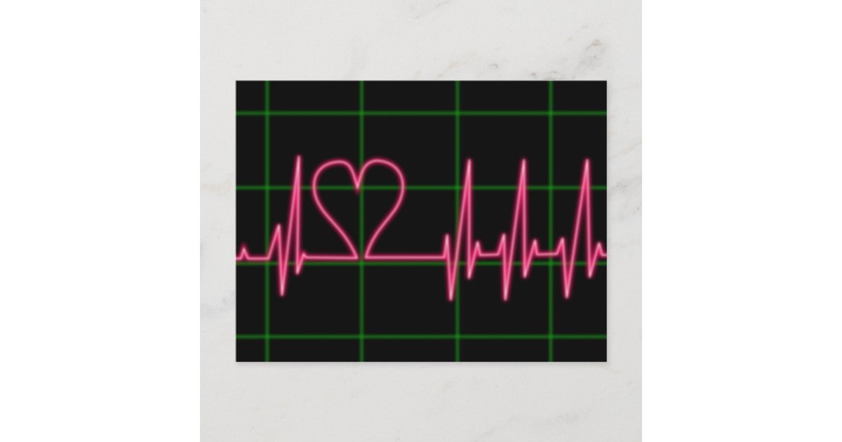 Heart Monitor Postcard | Zazzle