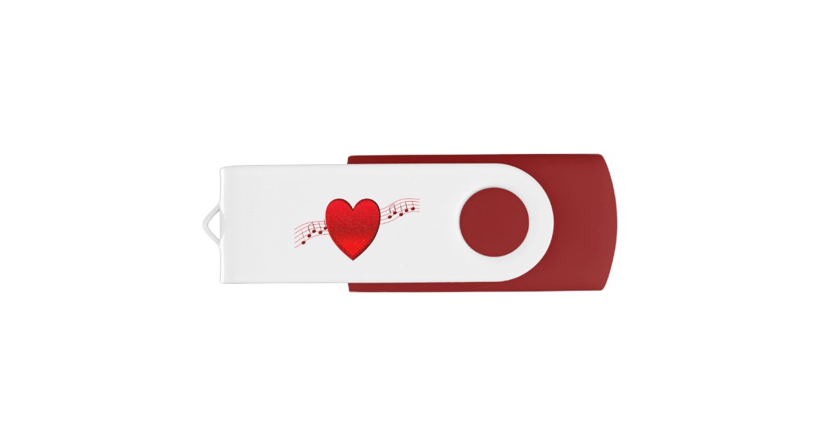 Heart Music USB Flash Drive | Zazzle