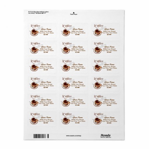 Heart My Coffee Return Address Labels | Zazzle