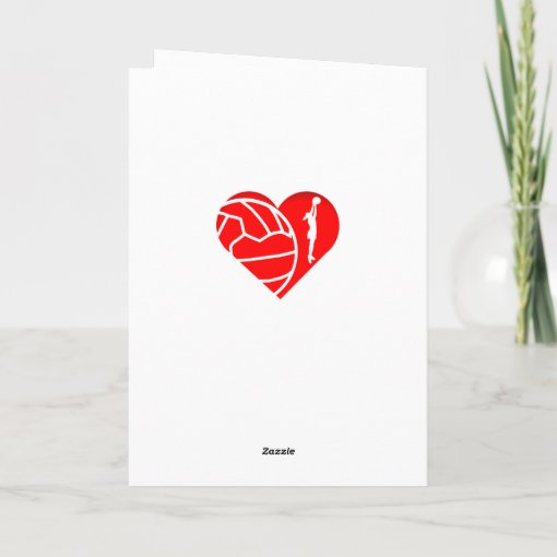 Heart Netball Theme Birthday Greeting Card | Zazzle