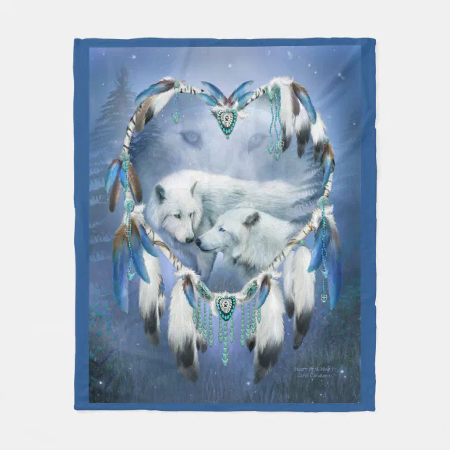 Heart Of A Wolf 3 Art Blanket | Zazzle